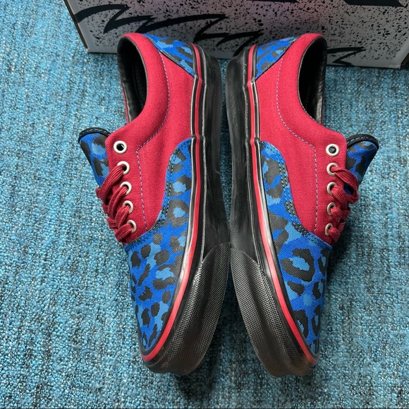 Vans | Shoes | Vans X Stray Rats Og Era Lx Sneakers In Blue Leopard Red ...
